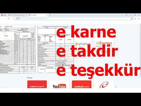 e karne e takdir e teşekkür  e okul