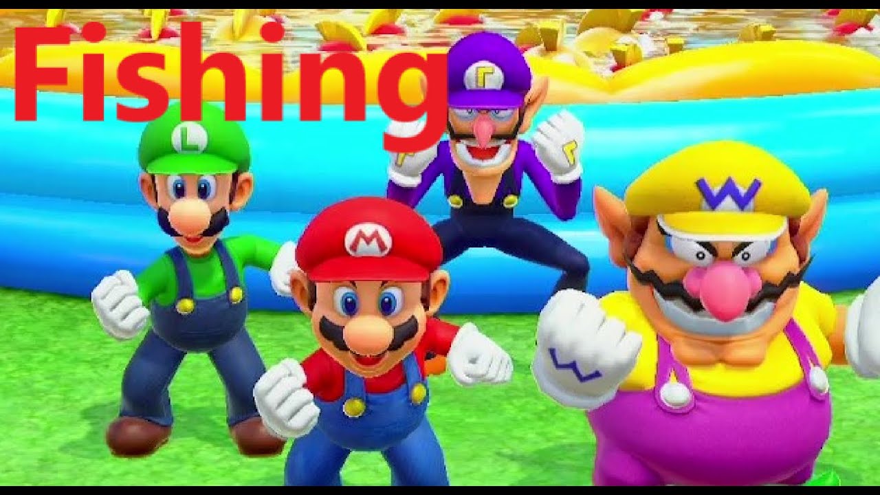 Mini games/SUPER MARIO PARTY- catch lots of fish-Net worth/Nintendo ...