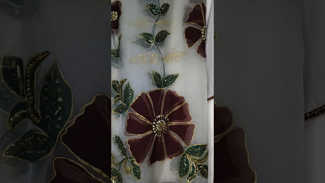 Kaaf Alif Creations|Hand painted dress embellished with beads #viral # ...