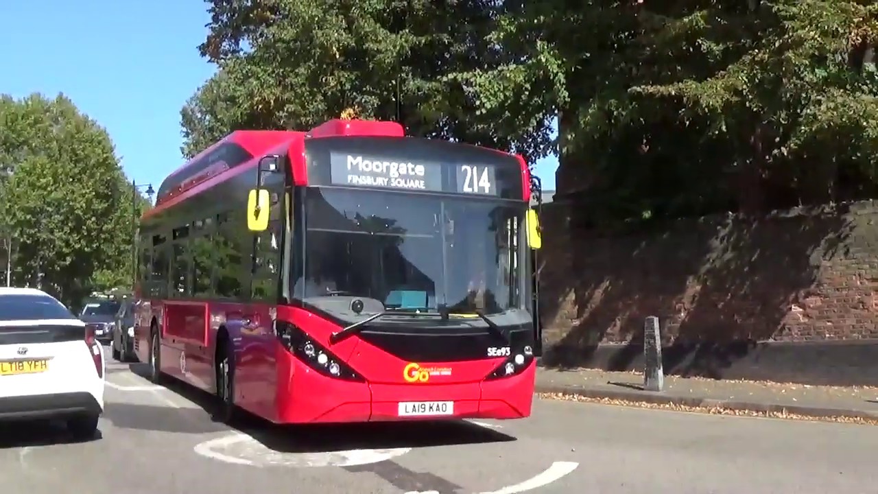 London Buses 2019-Electric buses on routes 46 & 214 Sep 2019 - YouTube