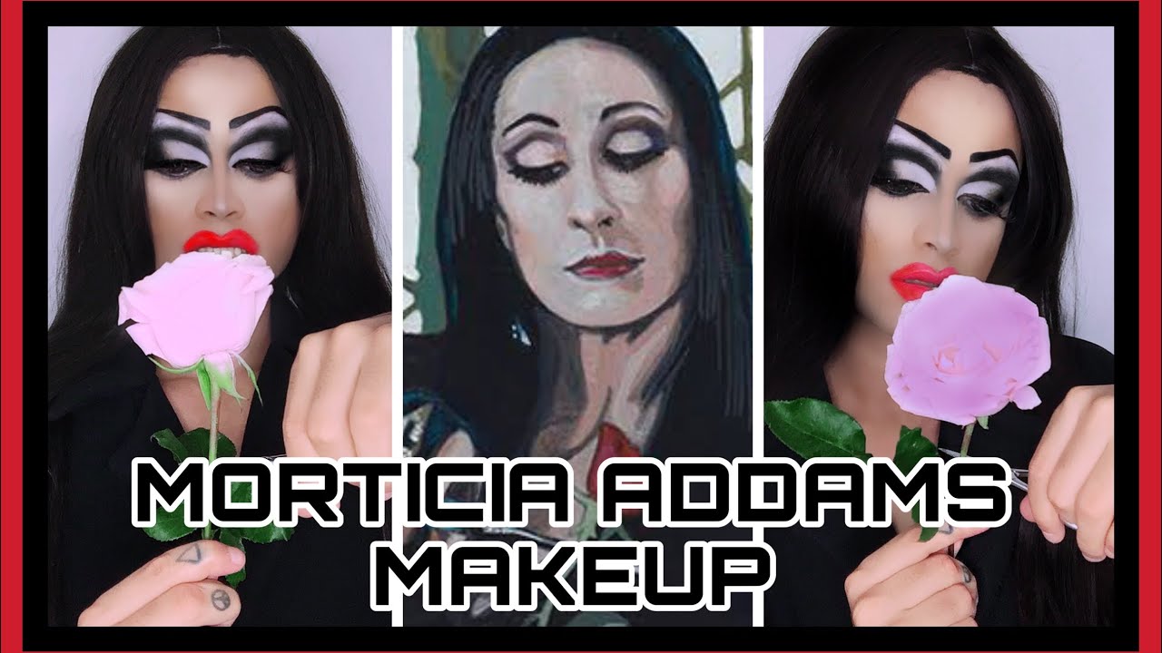 MORTICIA ADDAMS MAKEUP - YouTube