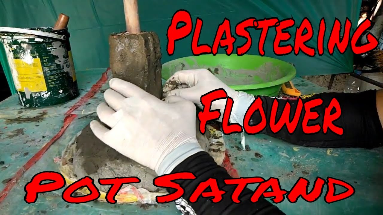 How to make Cement Sunflower Pot Stand Using Runo stick Part 2 - YouTube