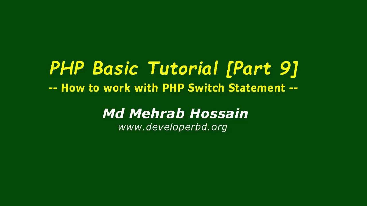 Module 09: How to Work with Switch Statement - YouTube