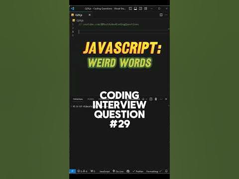 Q29 🌟 Crack the Code: Weird Words with JavaScript #JS #Coding - YouTube