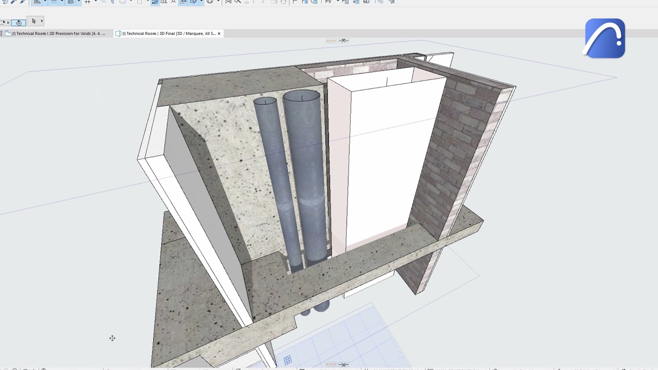 Archicad 25 - Polygonal Openings and MEP Labels - YouTube