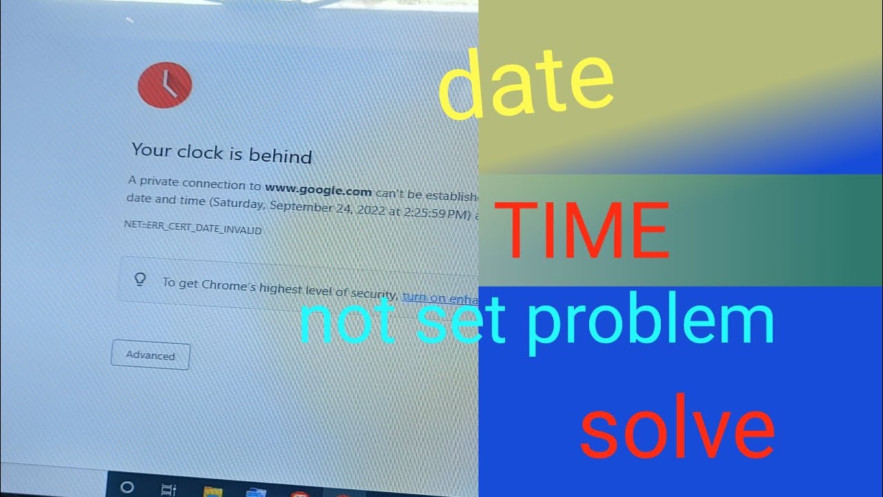 how to fix date and time not set problem| computer me date and time ...