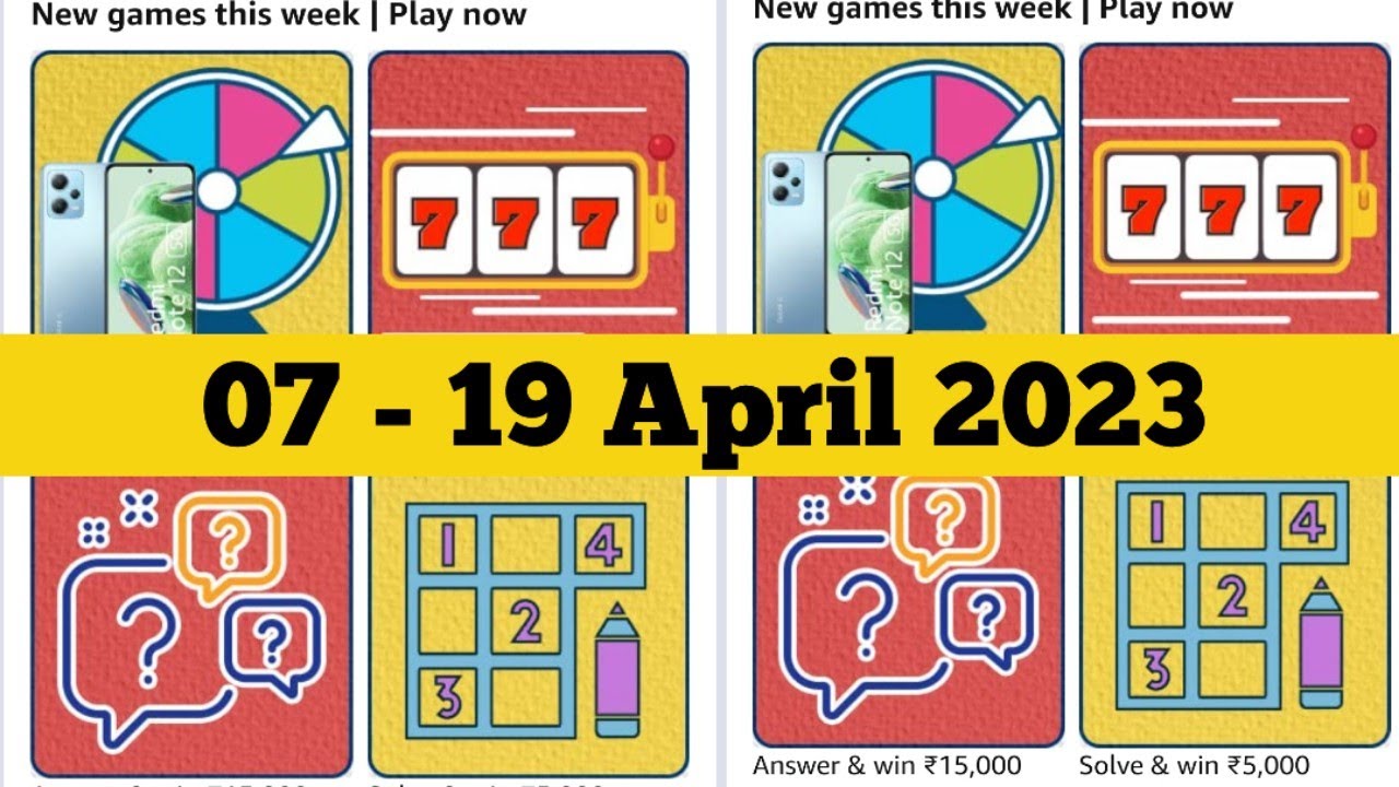 Amazon New Games This Week Quiz Answers Today I Amazon Quiz Today I ...