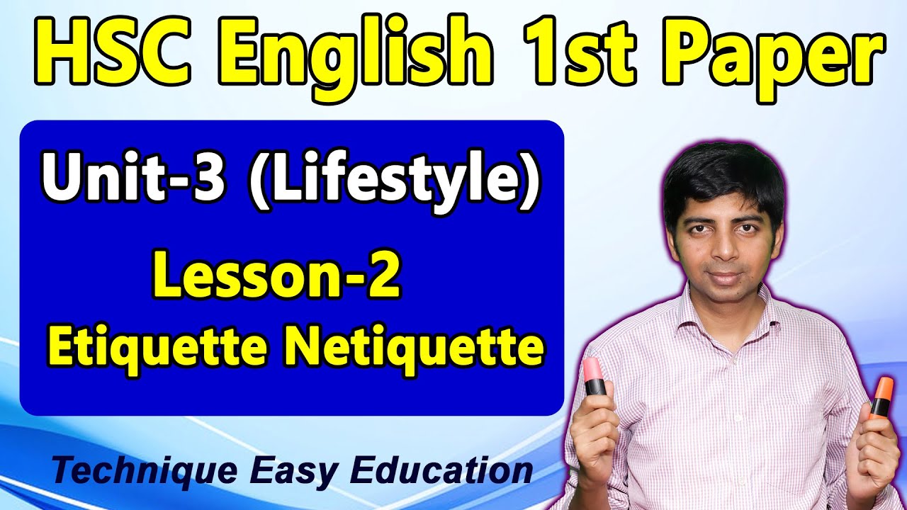 Lifestyle || Unit 3 Lesson 2 || HSC English 1st Paper || English 1st ...