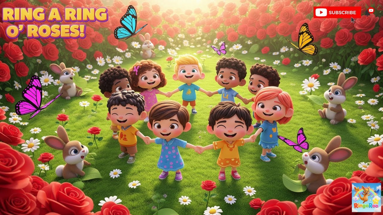 Ring a Ring o’ Roses 🌸 | Fun & Cute Rhyme and songs for Kids - YouTube
