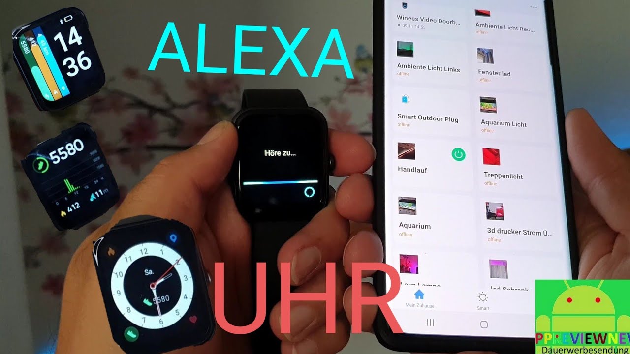 Smartwatch mit Alexa ? YES!!! Dirrelo ID206 Smartwatch praktische ...