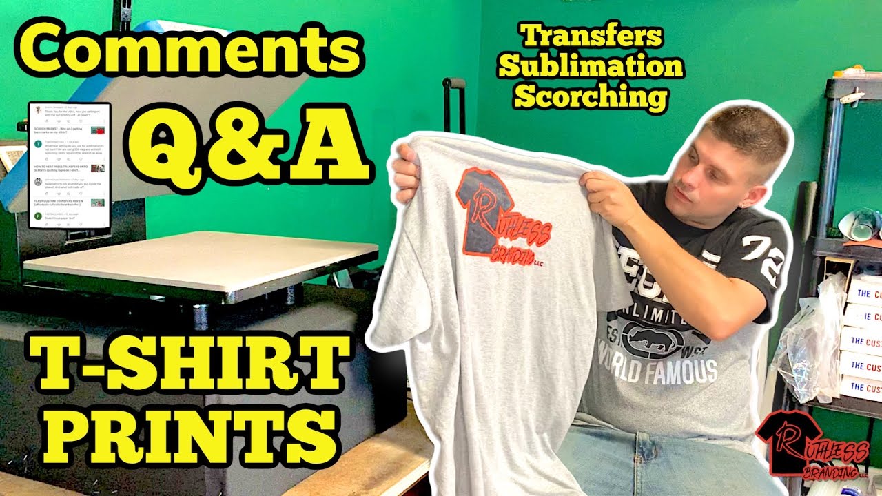 T-SHIRT TRANSFERS, SUBLIMATION, SCORCHING, (Q&A TO COMMENTS) - YouTube