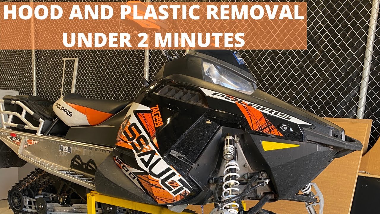 Hood and plastic removal Polaris snowmobile 2011-2016 (Pro-ride)- LESS ...