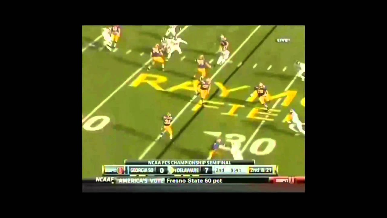 Georgia Southern D vs Delaware O 2010 FCS Play Semifinals - YouTube