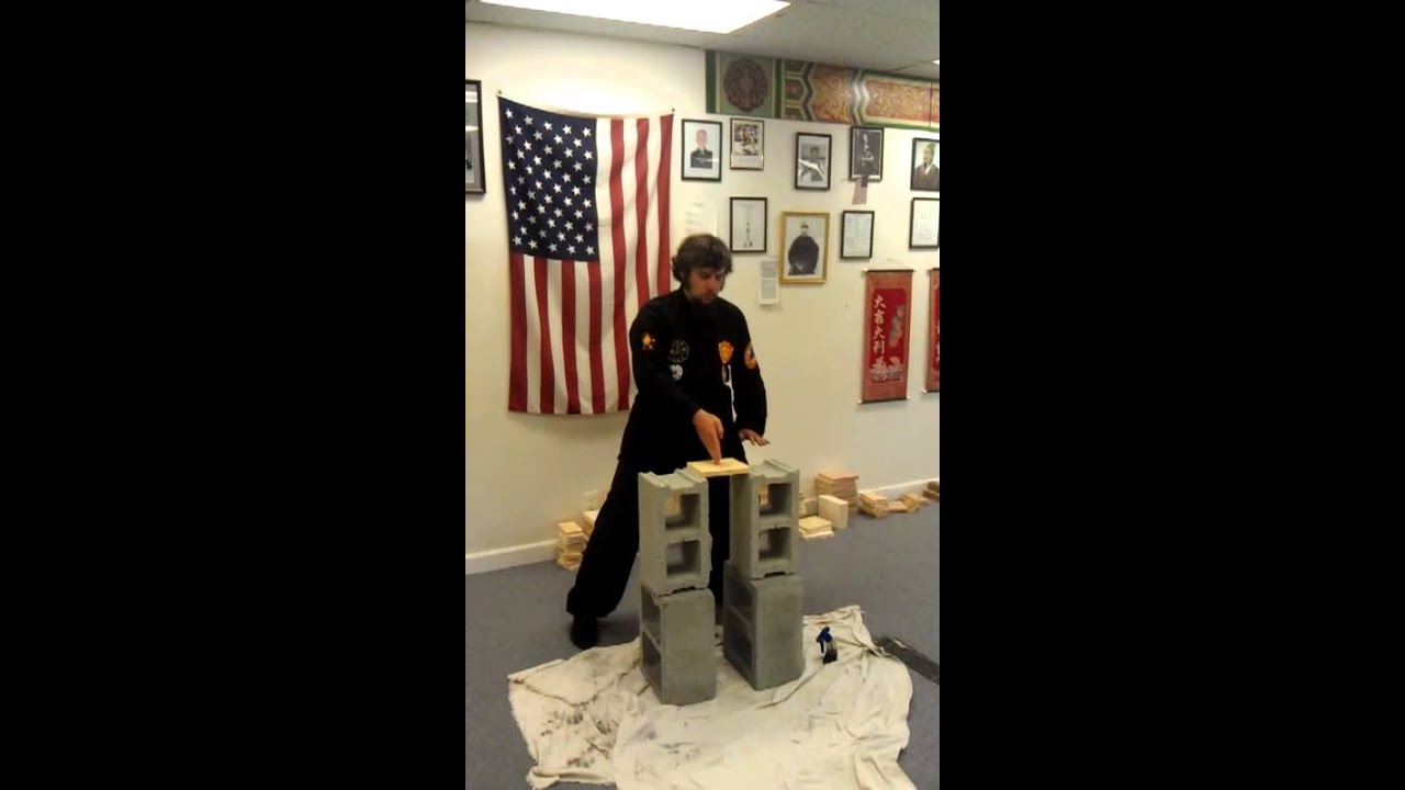 Finger distance board break anvil fist - YouTube