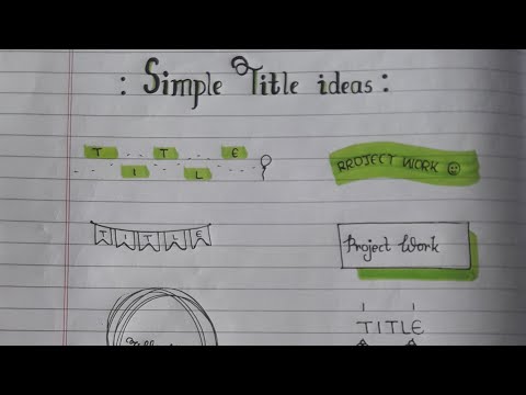 8 ways to write headings / titles | simple title ideas | - YouTube