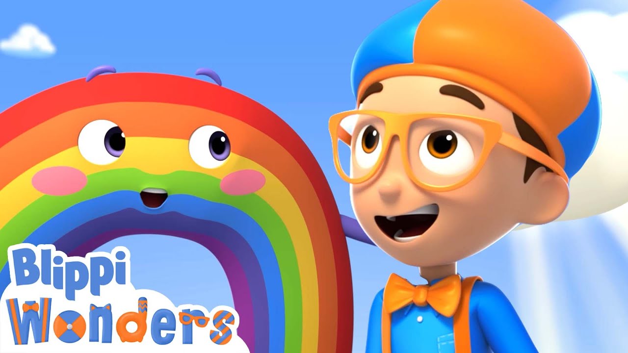 Blippi Wonders - Blippi Learns Rainbow Colors! | Blippi Animated Series ...