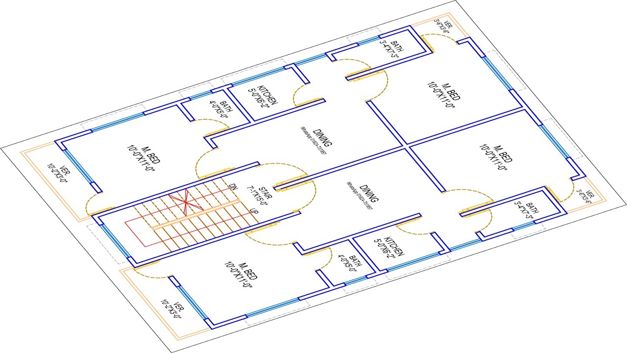 HOUSE PLAN DESIGN | EP 290 | 1200 SQUARE FEET TWO-UNIT HOUSE PLAN ...