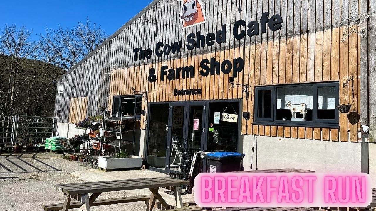 breakfast run to the cowshed buxton @thepeakybiker - YouTube