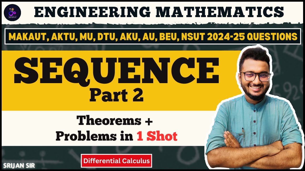 Pt.2 | Sequence | Theorems | Problems | PYQs | Differential Calculus - YouTube