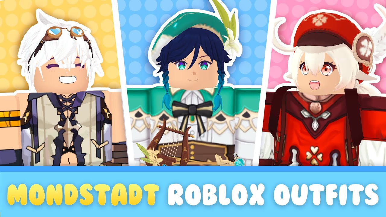 ALL Mondstadt Characters ROBLOX Outfits || Genshin Impact - YouTube