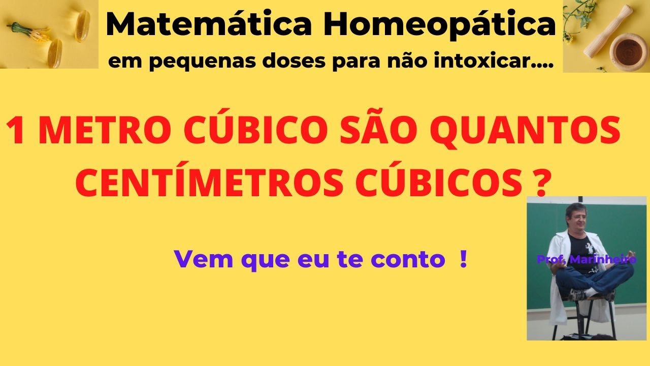 Transformar metros cúbicos em centímetros cúbicos - YouTube