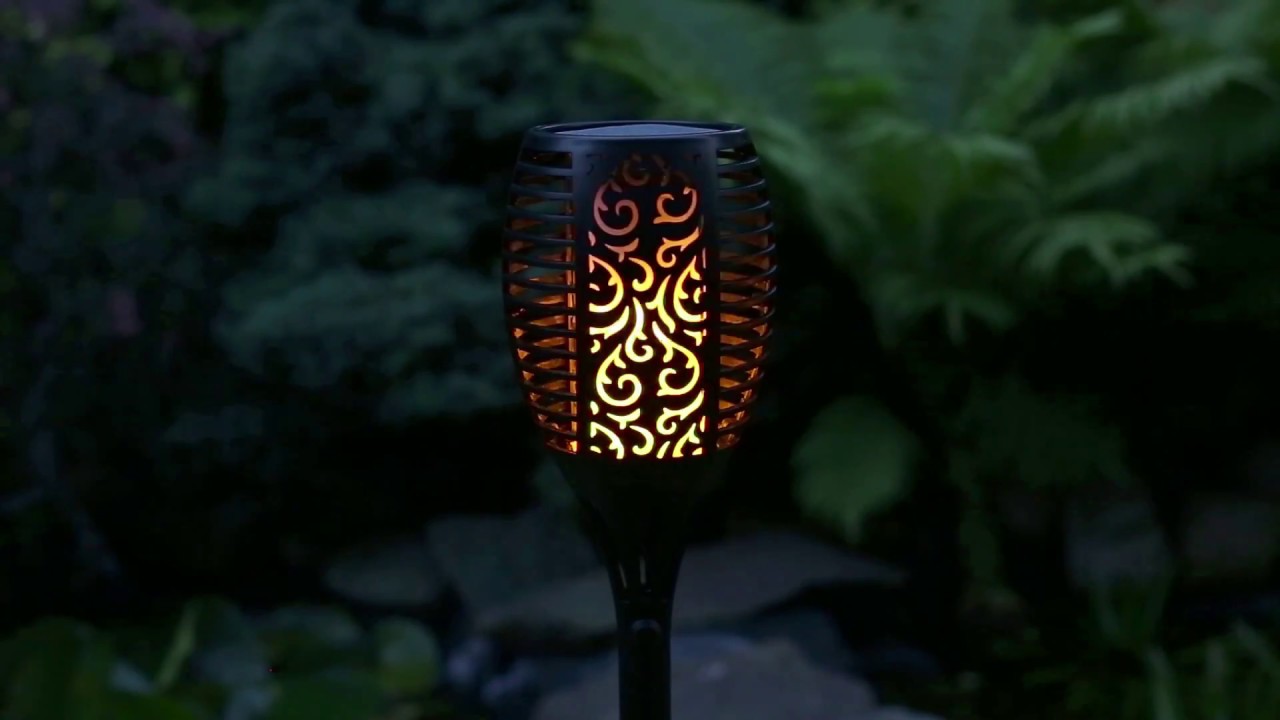 Green Blue GB156 LED Solar Torch Light IP65 - YouTube