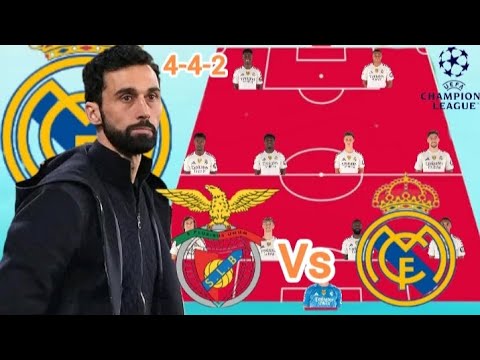 Real Madrid Vs Benfica Potential 4-4-2 Line up in Champion League Play ...