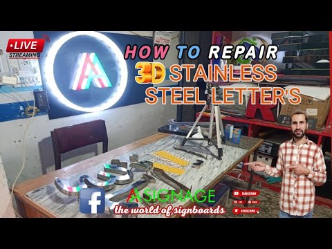 How to make reverse light 3D Signboard tutorial AA Signage - YouTube