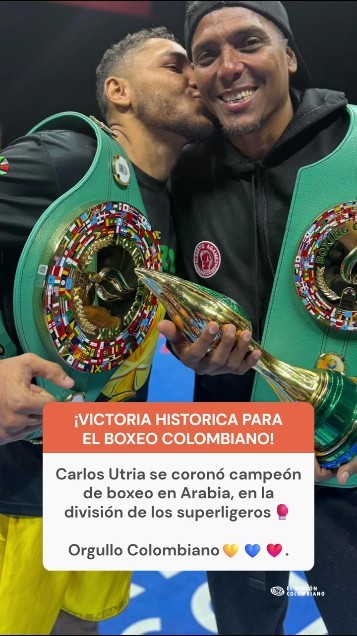 Carlos Utria se coronó campeón de boxeo en Arabia, Orgullo Colombiano ...
