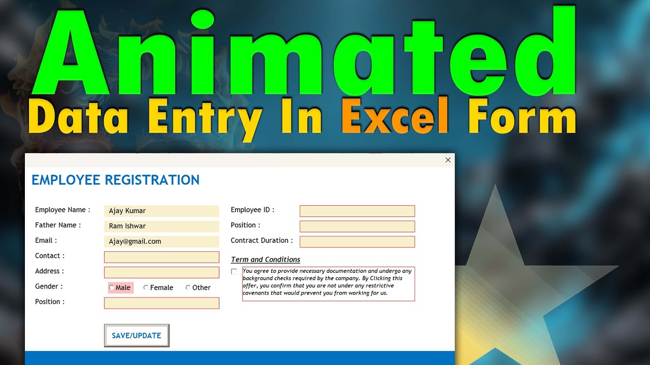 Animated Excel Form | Userform Tips and Tricks - YouTube