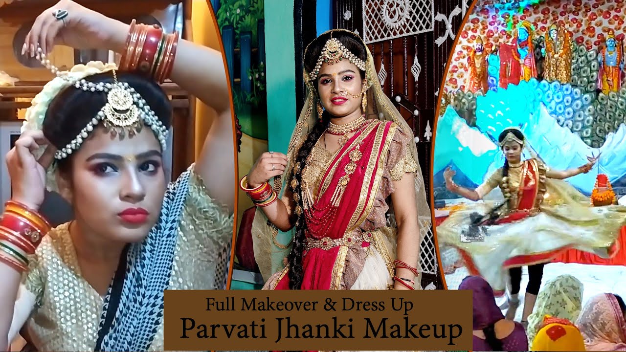 Full Makeover & Dress UP || Parvati Jhanki Makeup || Tinku Movies ...