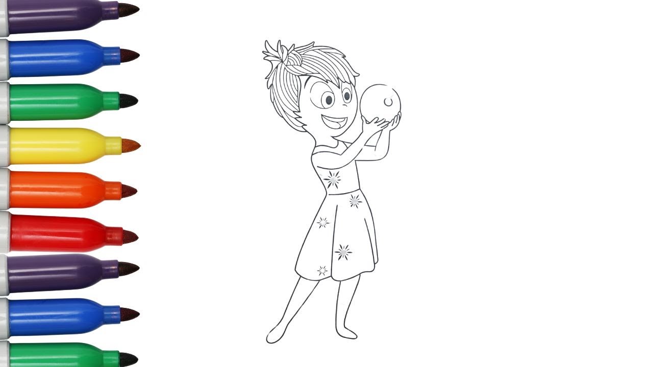 Inside Out 2 Joy Drawing, Painting and Coloring for Kids | Easy Joy ...
