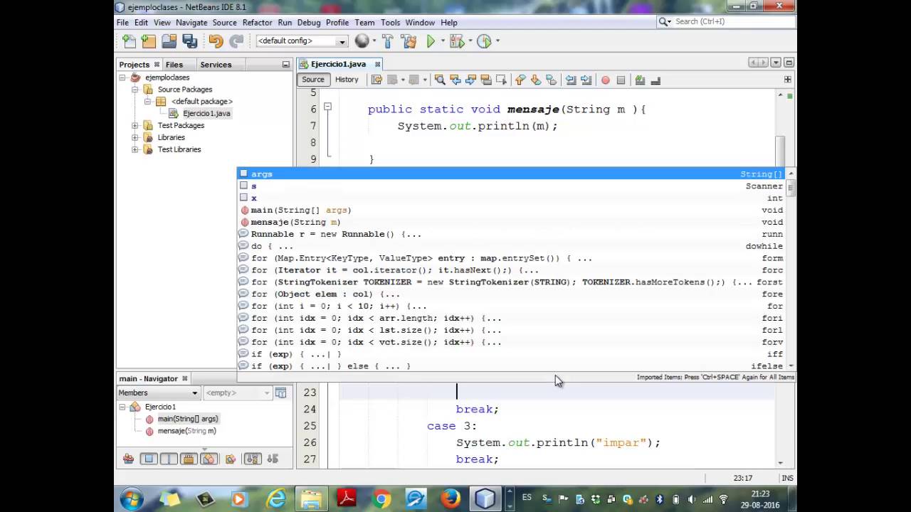 Utilización de estructura de control en Java - YouTube