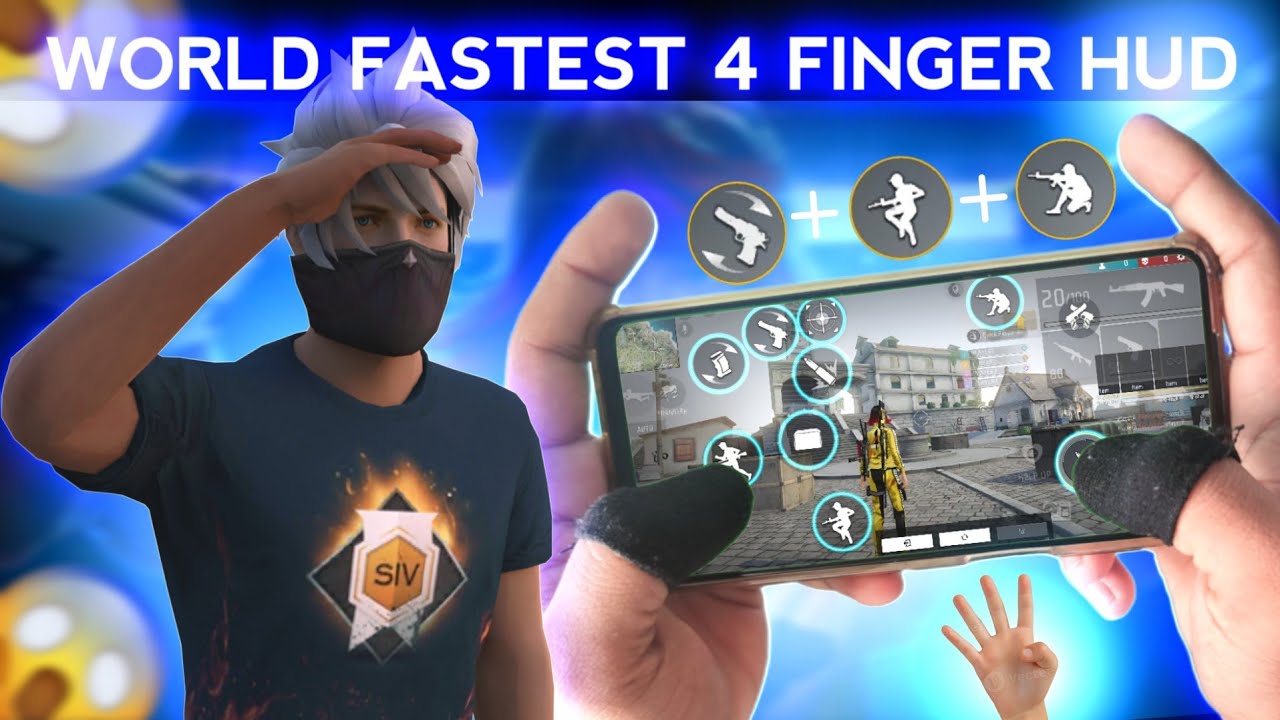 World Fastest 4 Finger Custom HUD 😭 | In Garena Free Fire - YouTube