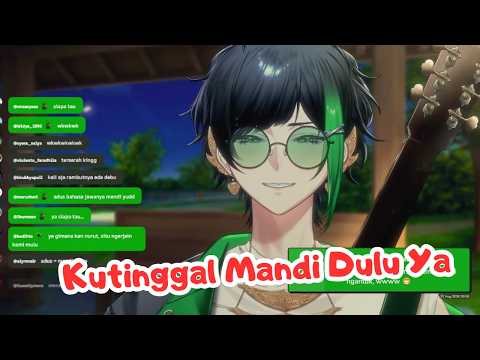 Yudistira live stream sambil ditinggal mandi [Vtuber Clip]