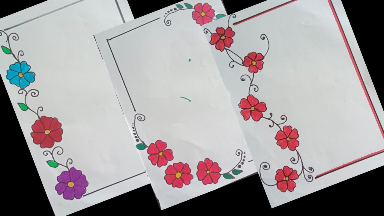Flower Border 🌺 Designs/Project Work Designs /Assignment Front Page ...