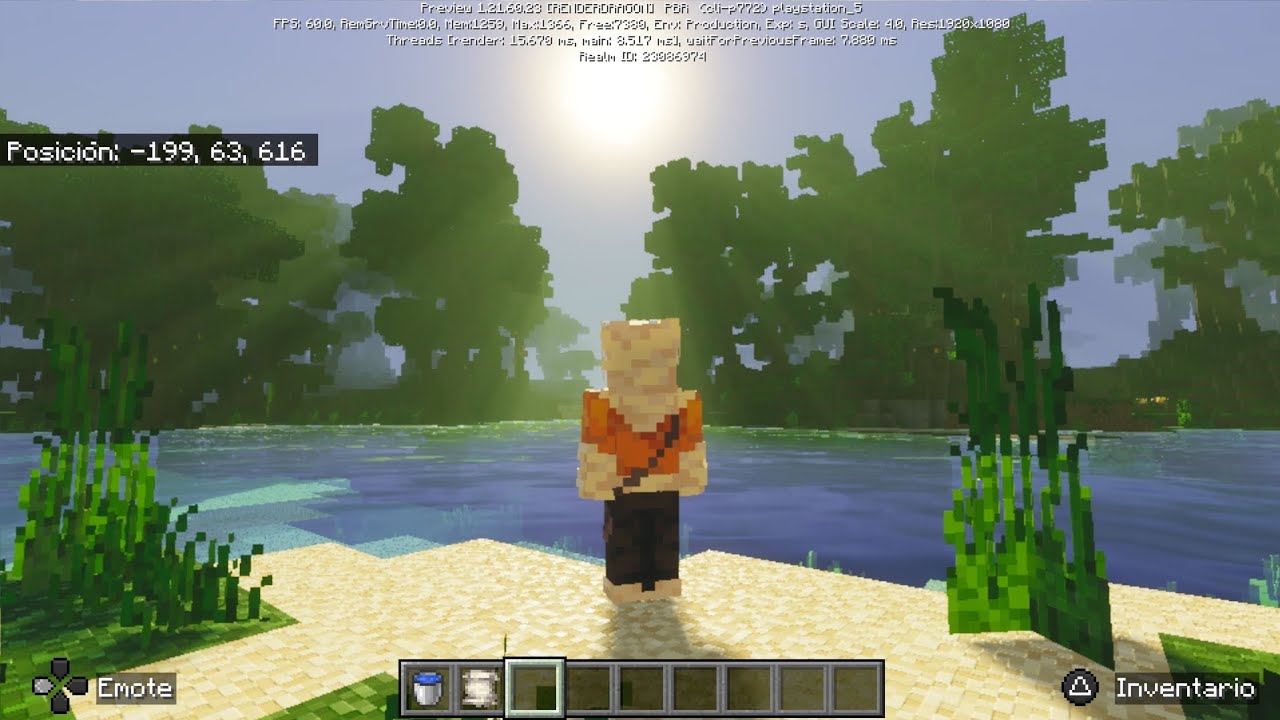 demostracion de minecraft con shaders para ps5 - YouTube