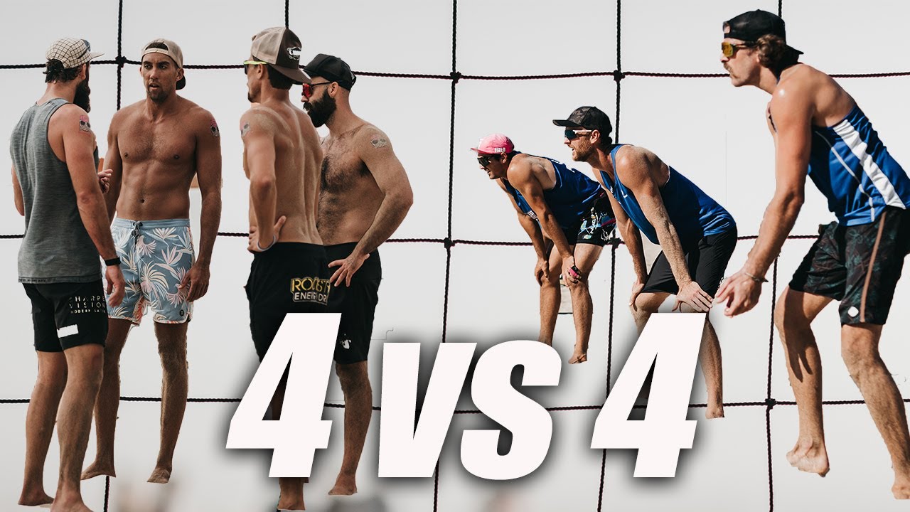 The 4-Man is Back | Beach Volleyball 4 vs 4 - YouTube