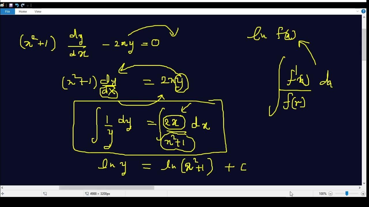 2. Differential Equations - Examples | අවකල සමීකරණ - උදාහරණ - YouTube