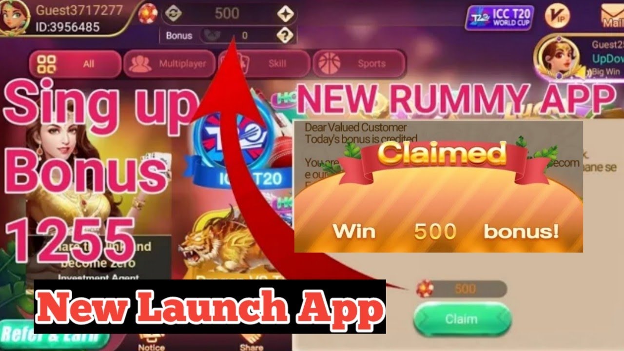 Rummy VIP Sign Up Bonus 500 Rupees| Rummy VIP App Today Launch | Free ...