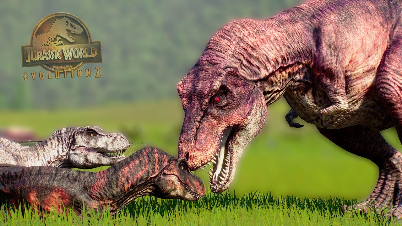 LA FAMILIA TIRANOSAURUS REX! Crias de dinosaurio rex y Tiranosaurio Aterrador JW Evolution 2 ...