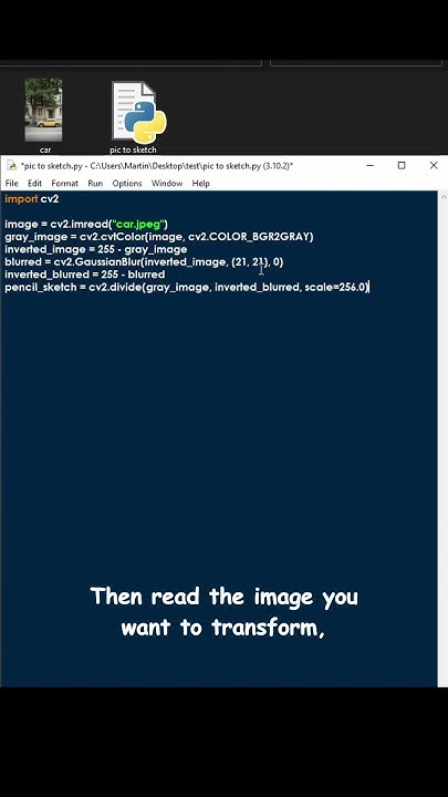 Image to sketch with Python! #python #programming #tutorial # ...