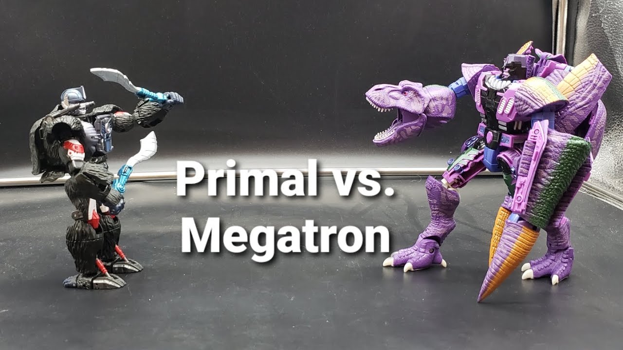 Transformers Beast Wars Again BWVS-01 Optimus Primal vs Megatron review ...