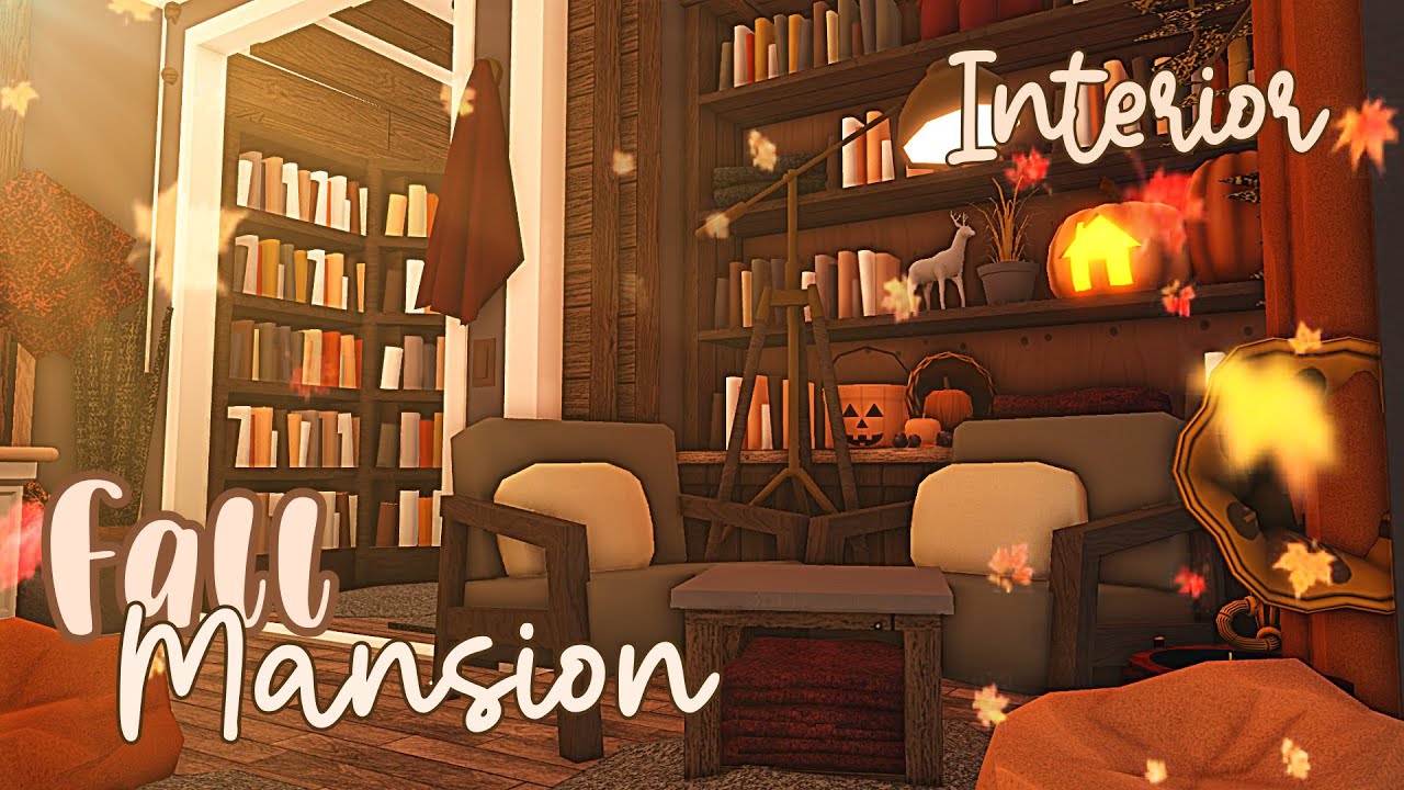 🍂Detailed Fall Mansion | interior 1/2 | roblox bloxburg | Le Yuii - YouTube
