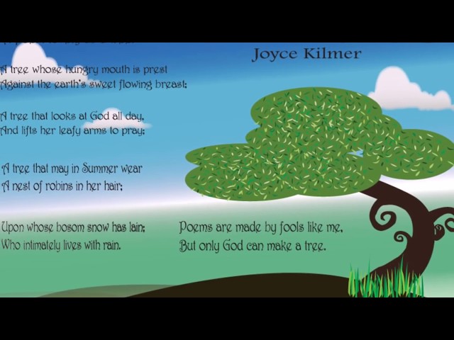 Joyce Kilmer Poem Trees - Infoupdate.org