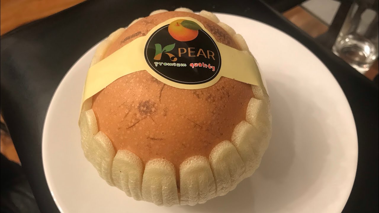 Tasting a Korean pear for the first time. Probably a ‘Korean Giant ...