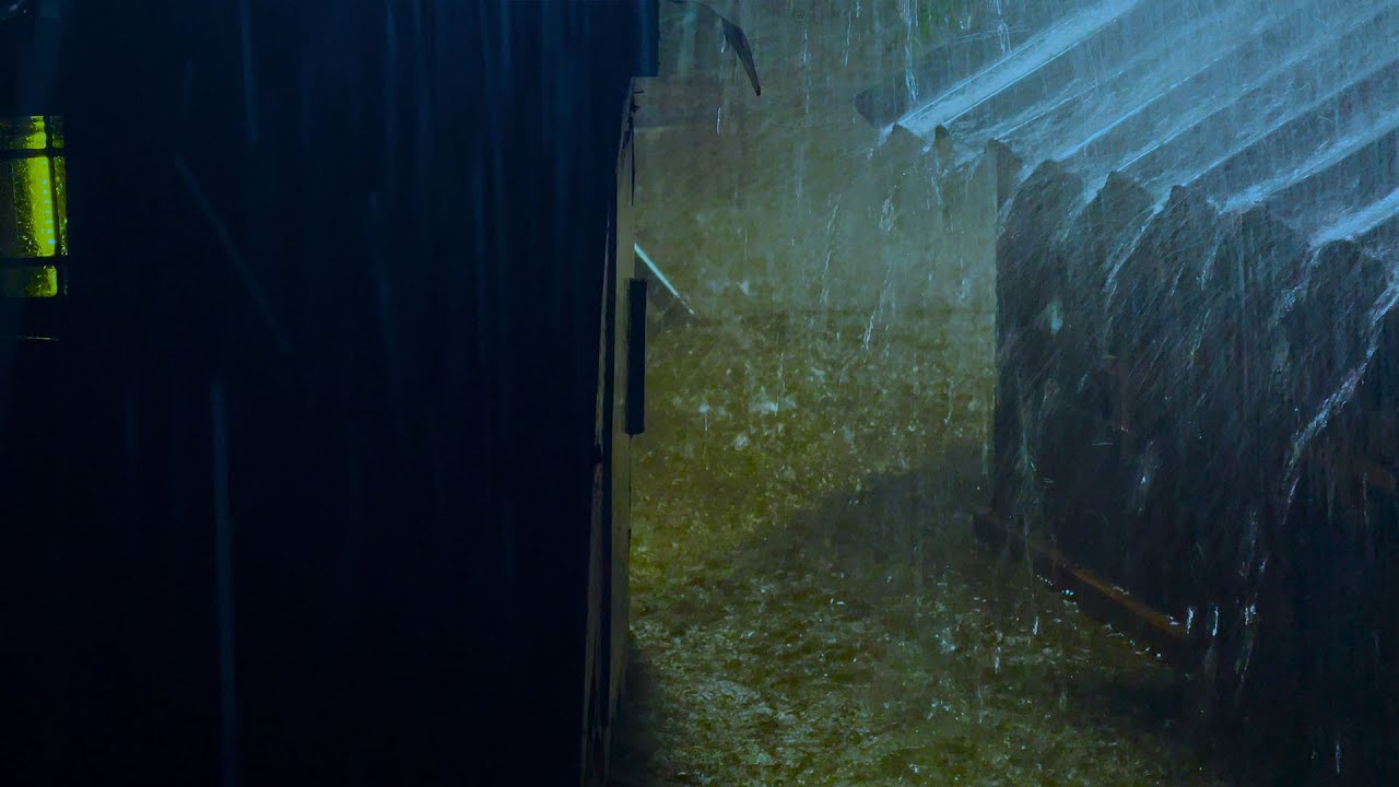 Rain on Roof | Beat Insomnia in 3 Minutes with Heavy Rain & Mighty ...