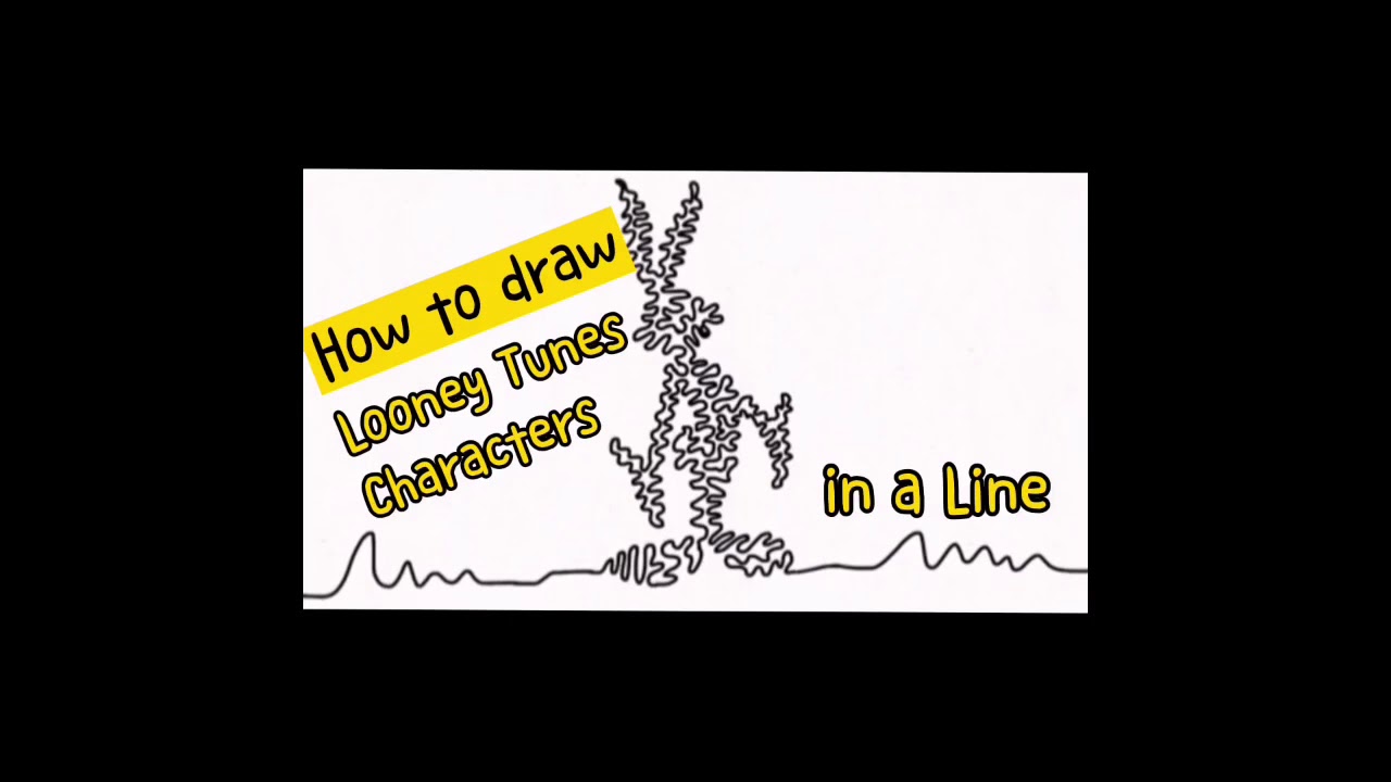 How to draw Looney Tunes Characters in a line (Cartoon) - YouTube
