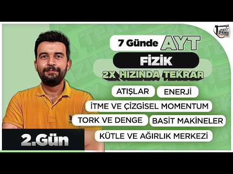 7 Günde AYT Fizik 2X Kampı | Tüm Konuları Tekrar Et | 2.Gün | #yks2026
