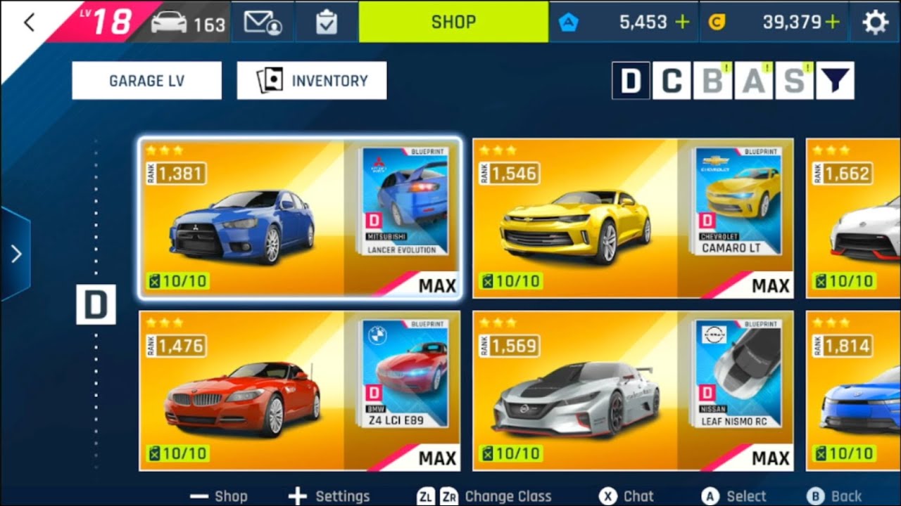 Asphalt 9, Garage reveal 40 Million points+ (Nintendo switch) - YouTube